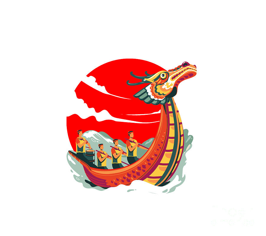 Dragon Boat Chinese Festival Sport Digital Art by Noirty Designs | Pixels