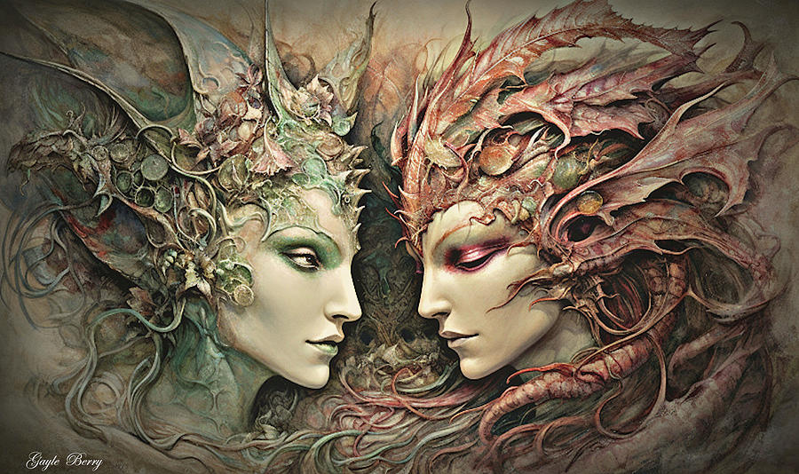 Dragon Love Mixed Media by Gayle Berry - Fine Art America