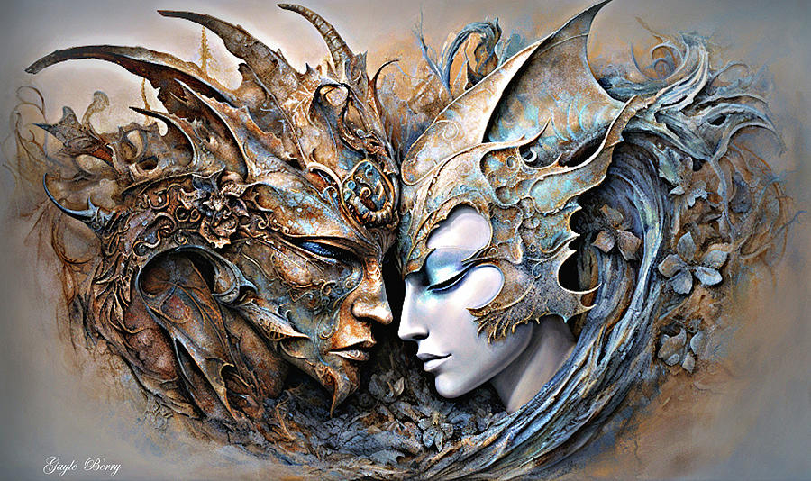 Dragon Masquerade 004 Mixed Media by Gayle Berry - Fine Art America