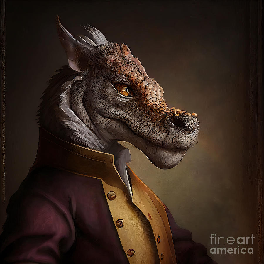 Dragon Portrait Painting by N Akkash - Fine Art America