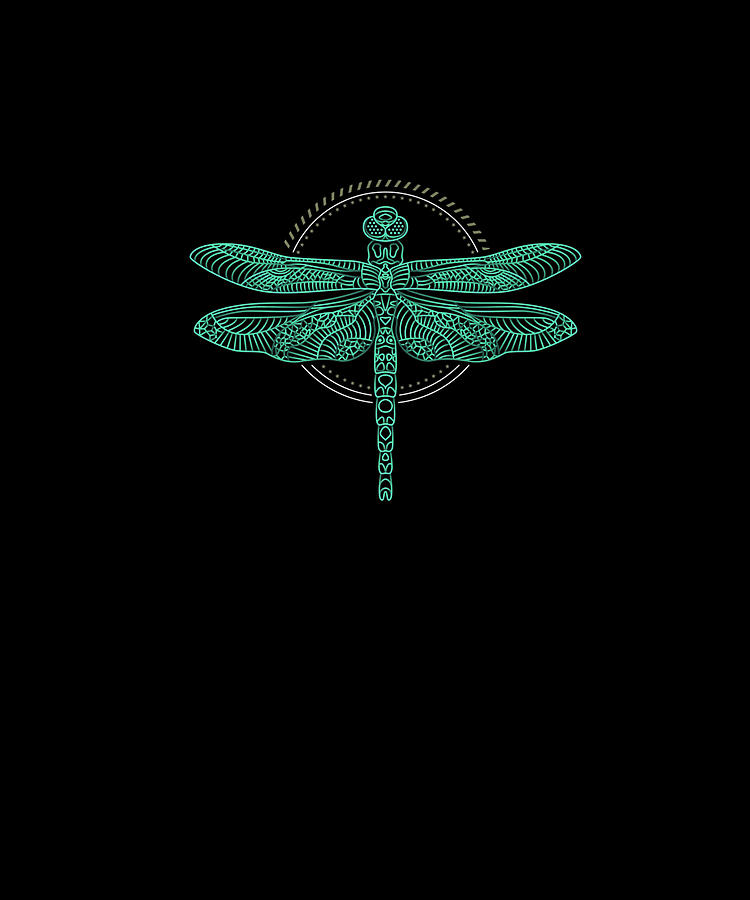 Dragonfly Thin Line Drawing Drawing by Ngo Ngoc | Pixels