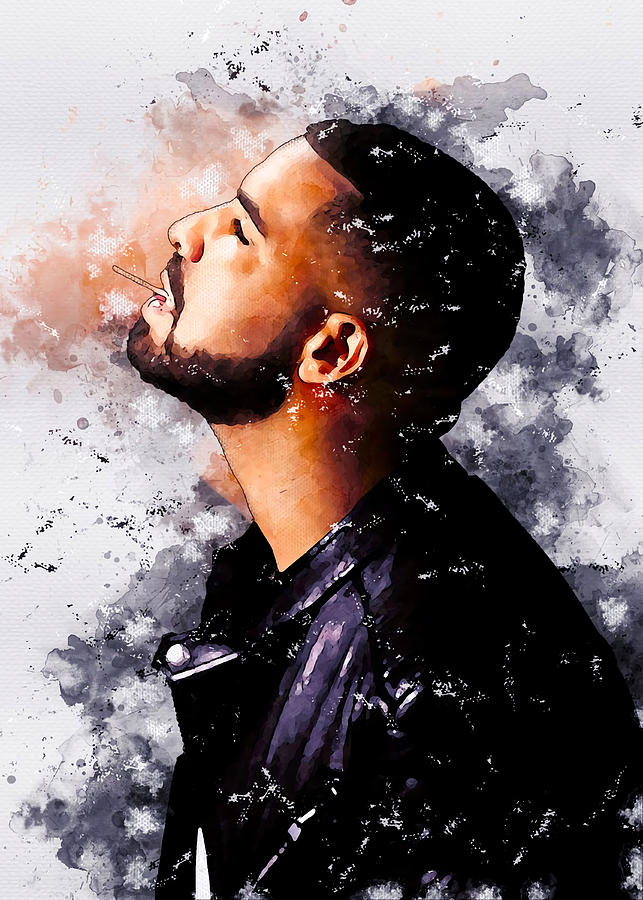 Drake Rapper Hip Hop Poster Painting by Joshua Edwards - Fine Art America
