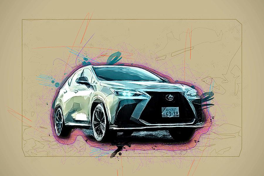 Drawing Lexus Nx 350H F Sport Offroad 2022 Cars Jp Spec Crossovers ...