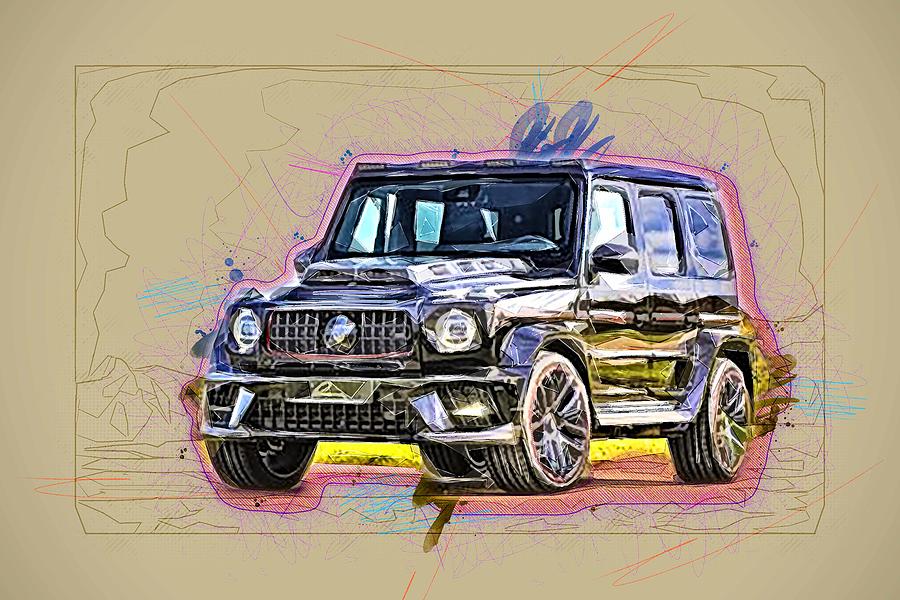 Drawing Lumma Clr G770 R Tuning 2021 Cars Mercedes Amg G63 Black ...