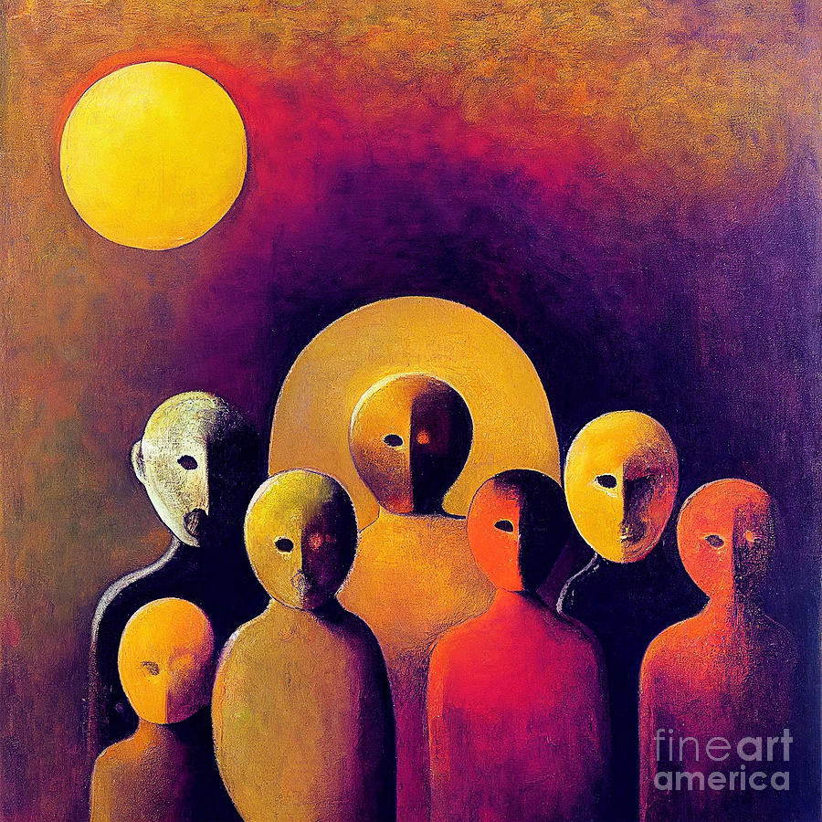 Dream Art, Abstract Crowd with Expressive Faces, Figurative art Digital ... Dream Art, Abstract Crowd with Expressive Faces, Figurative art Digital ...