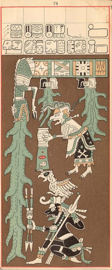 Dresden Codex Line Art