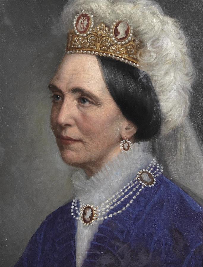 Drottning Josefine av Sverige Painting by Bertha Valerius Drottning Josefine av Sverige Painting by Bertha Valerius
