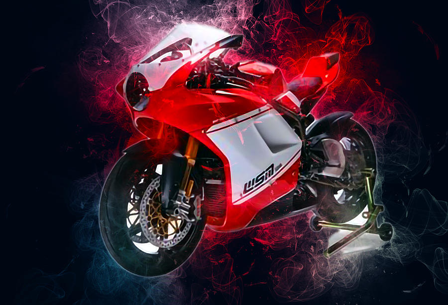Ducati Wsm Sbk 4V Sport Bike Tuning Italian Motorcycles Digital Art by Edgar Dorice - Fine Art ...