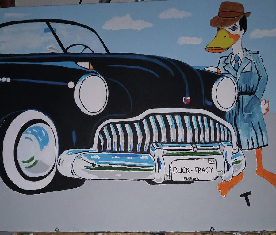 Duck Tracy pop art Painting by Tommy Andre | Pixels