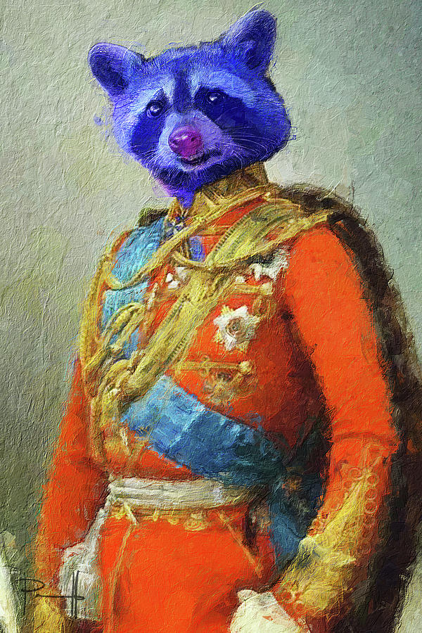 Duke Reginald Raccoon Digital Art by Sean Parnell - Pixels