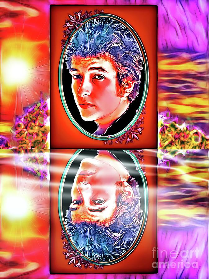 Dylan Reflection Mixed Media by Daniel Janda - Fine Art America