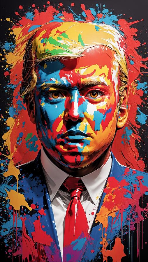 Dynamic Leadership A Portrait of Donald J. Trump Digital Art by Robert ...