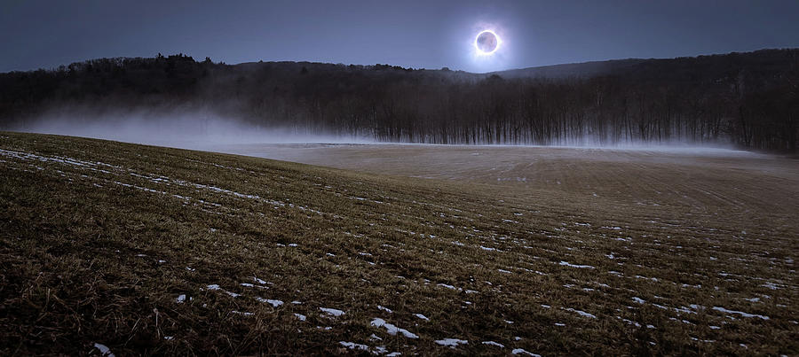 Eclipse over fields Photograph by Thomas Ozga - Pixels