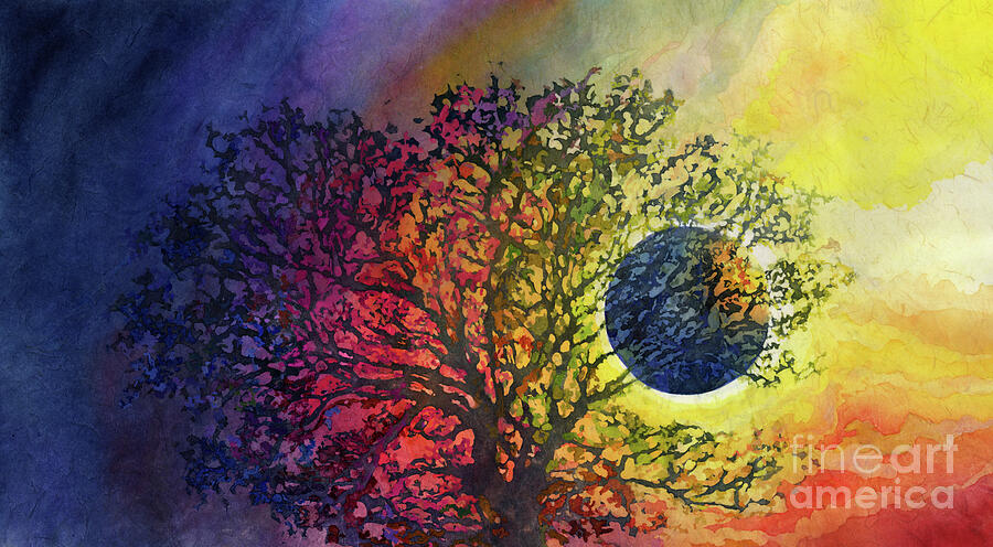 Eclipse through Oak Tree by Hailey E Herrera
