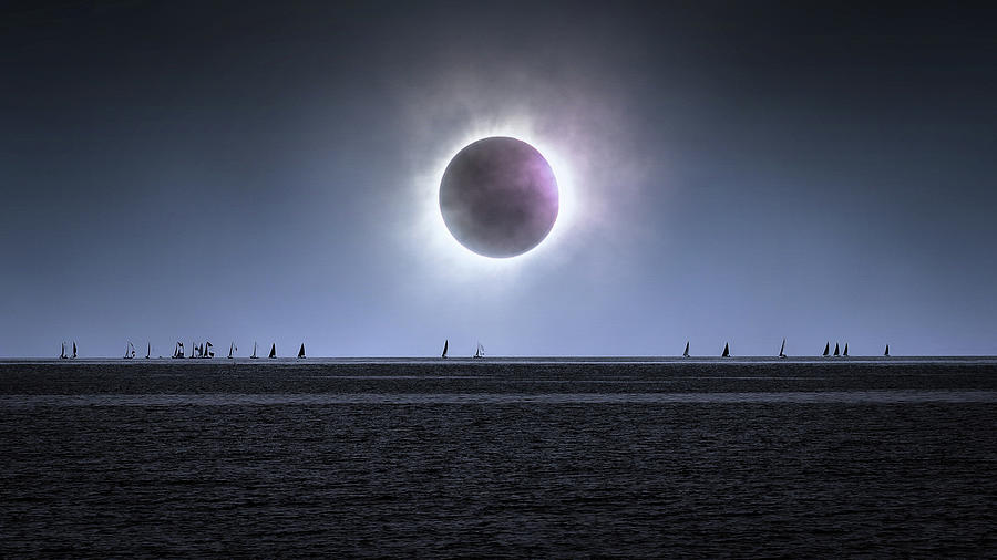 Eclipse while sailing Photograph by Thomas Ozga - Fine Art America
