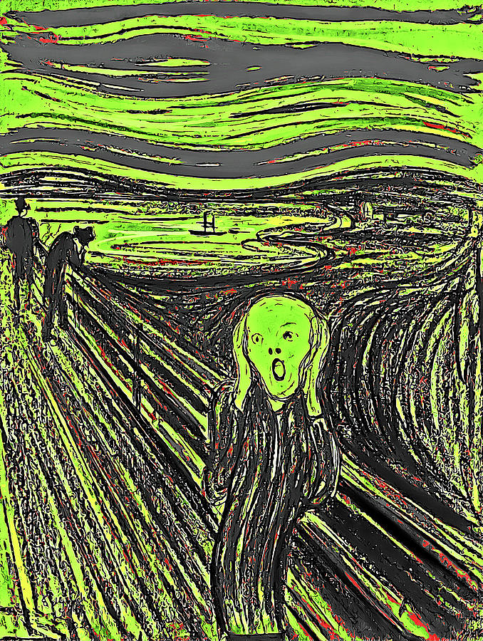 Edvard Munch - The Scream - Fantastic Color Remake Art Version Painting by Edvard Munch - Fine ...