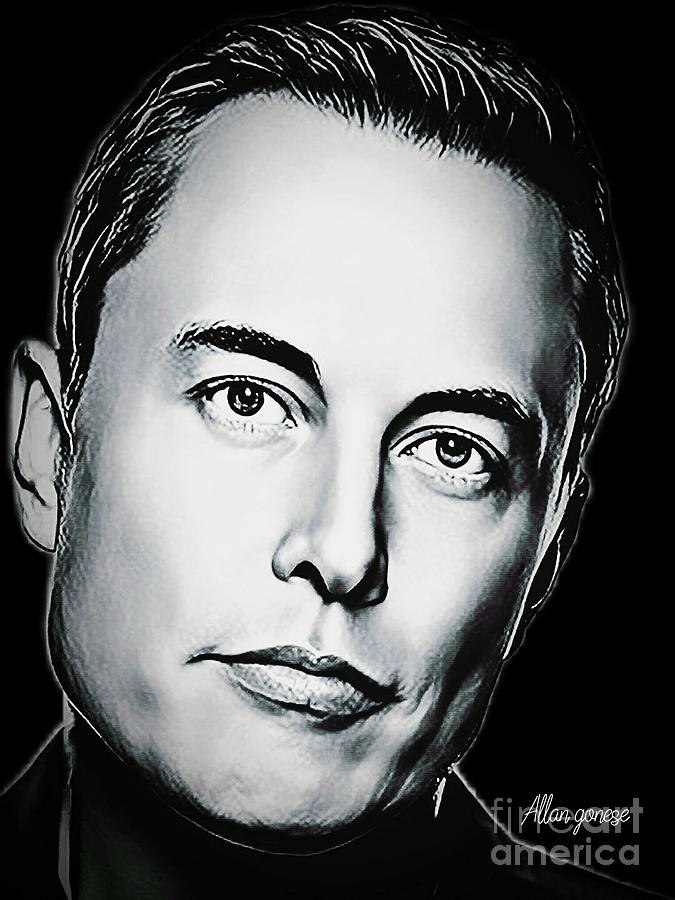 Elon Musk The Mastermind #2 Digital Art by Allan Gonese - Pixels
