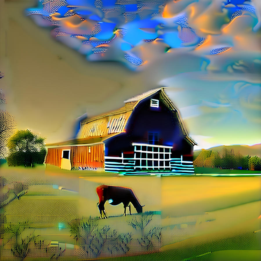 Embracing the Serenity of Countryside Farms Digital Art by Evan Brown - Fine Art America