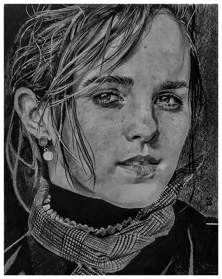 Emma Watson Drawing by Daipayan Sarkar - Fine Art America