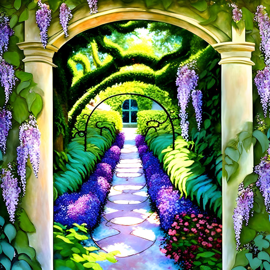 Enchanted Reverie Behind the Wrought-Iron Gate Digital Art by Evan Brown - Fine Art America