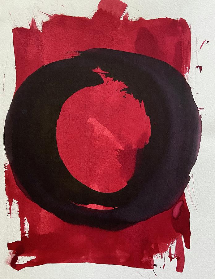 Enso Red Painting by Dixie Junius - Fine Art America