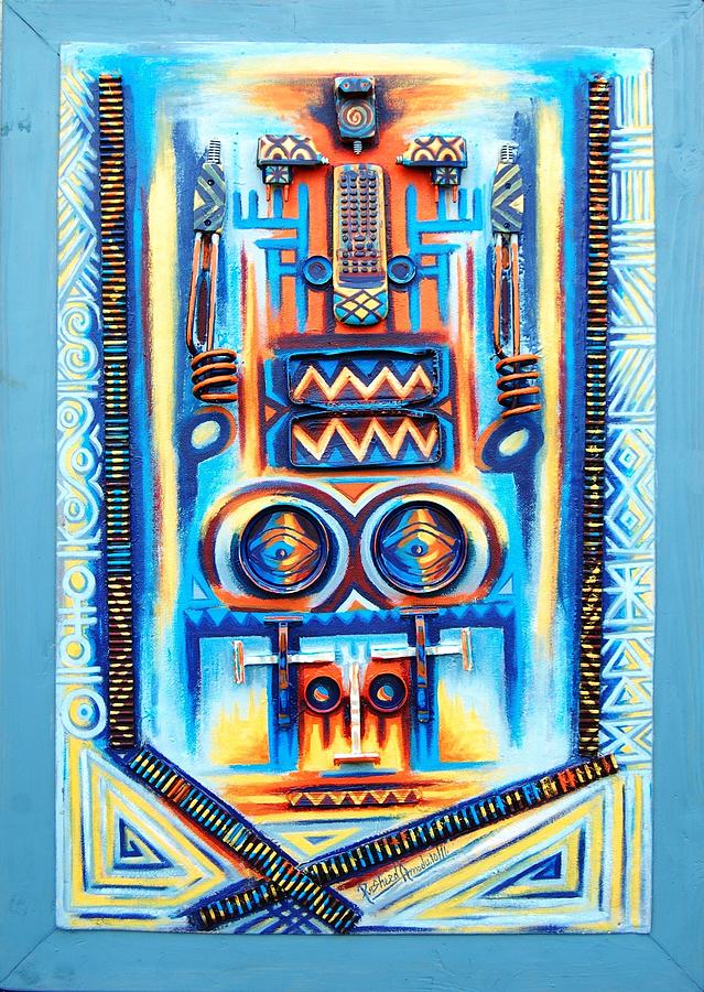 Epa Mask Evolution Mixed Media by Rasheed Amodu - Fine Art America