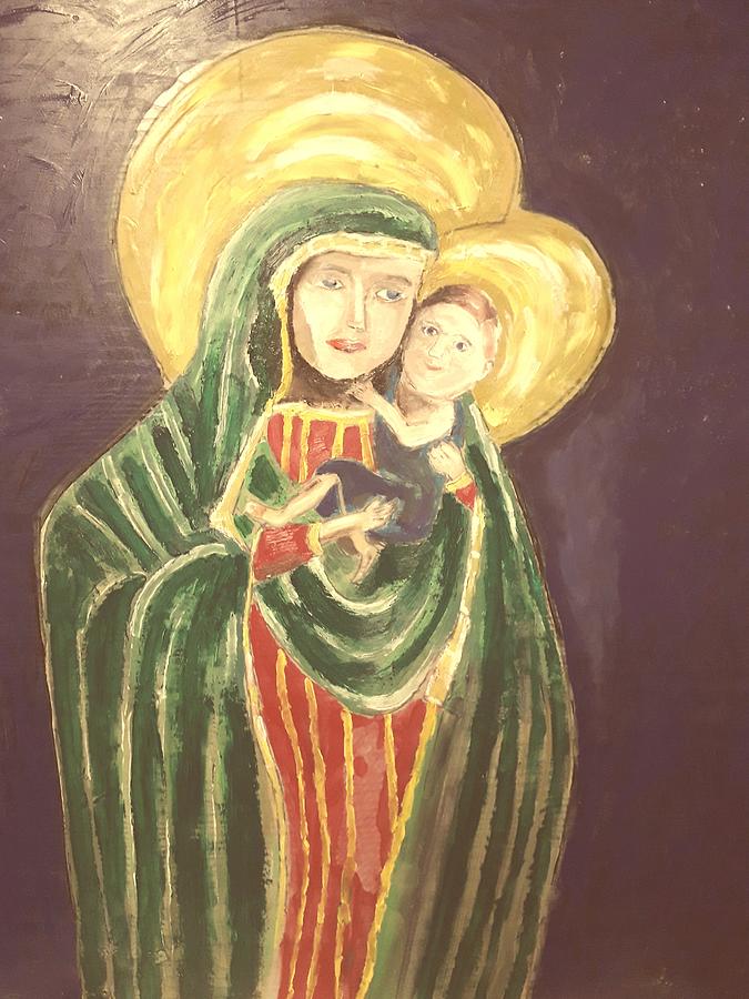 Eriu with child Painting by Martin Healy - Fine Art America