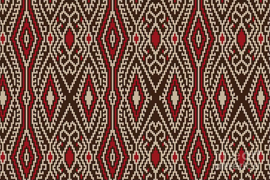 Ethnic Filipino Tribal Pattern Tinalak Painting by Lexi Phillips - Fine ...