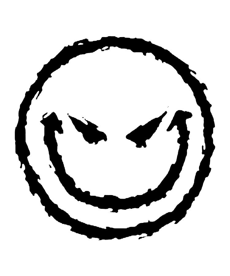 Evil Smiley Face Emoji Digital Art By Agus Wahono