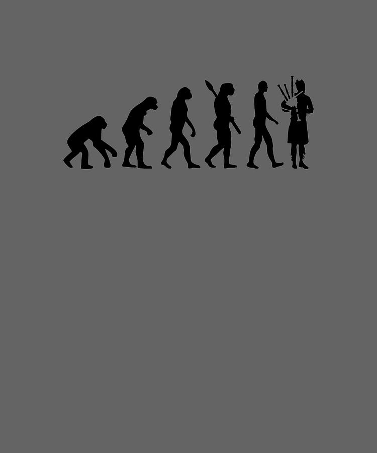 Evolution Bagpipe blue Painting by Will Taylor - Pixels
