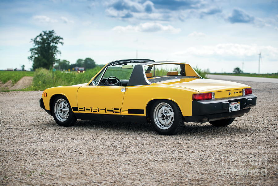 Exclusive photo yellow sportcar 1975 VW-Porsche 914-6 1.8 Targa US-Spec ...