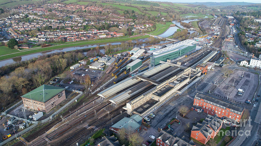 Exeter St Davids from above Photograph by Rob Hawkins - Fine Art America