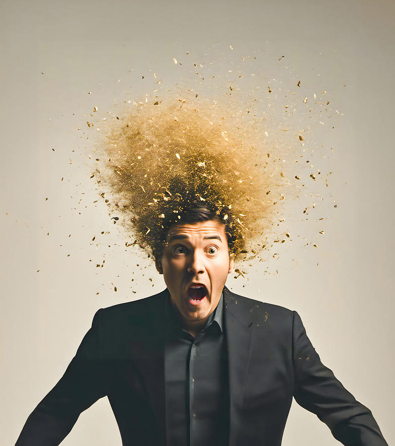 Explodehead Digital Art by Steve Taylor - Fine Art America