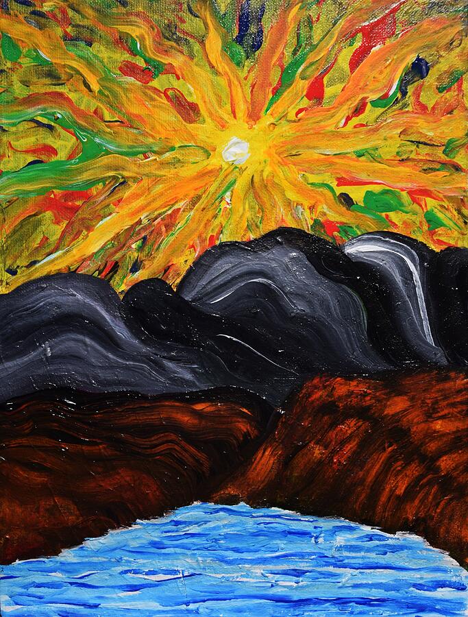 Exploding star overhead Painting by George Hutton Hunter - Pixels