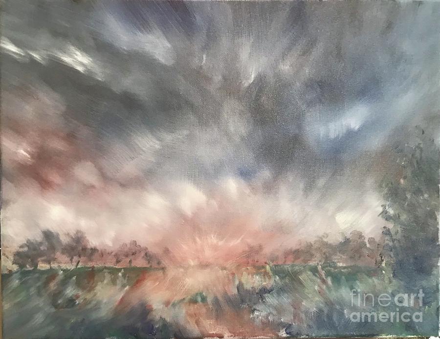 Exploding Sunset Painting by Georges St Pierre - Fine Art America