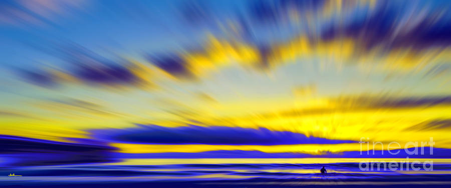 Exploding Sunset LA Painting by Jack Bunds | Pixels