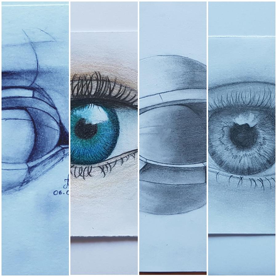 Eye studies Drawing by Iulia Vatca - Fine Art America