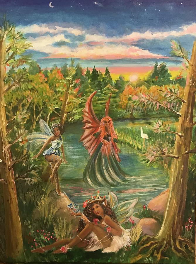 Fairies Painting by Virginia Paleno - Fine Art America