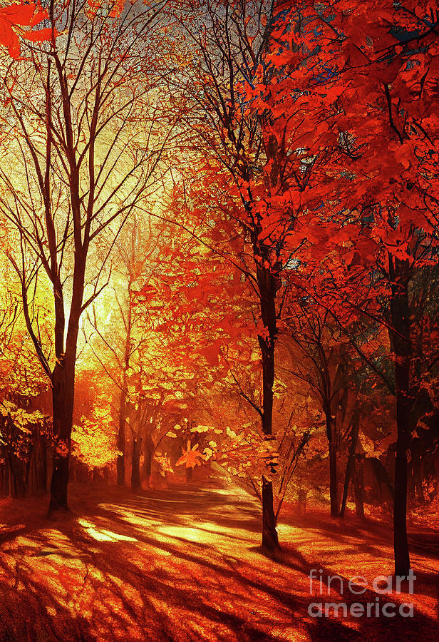 Fall Foliage Digital Art By Billy Bateman Pixels