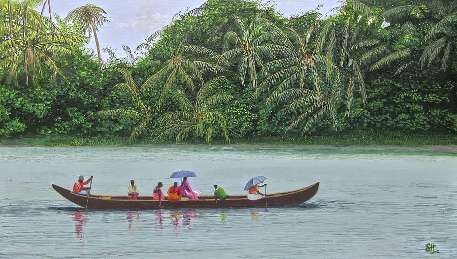 Family Outing, Kerala Painting by Sam Hall - Fine Art America Family Outing, Kerala Painting by Sam Hall - Fine Art America
