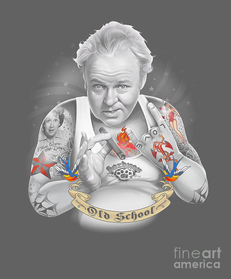 Family Retro Tv Archie Bunker Digital Art by Lan Nguyen - Fine Art America