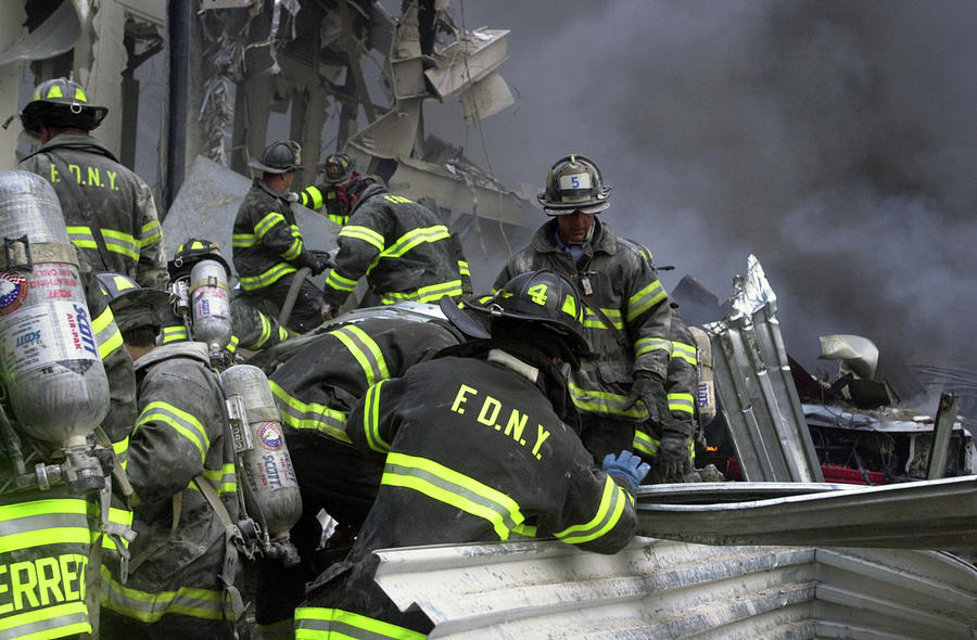 Fdny Firemen Search And Rescue 9-11-2001 Closeup Photograph by Unknown - Fine Art America