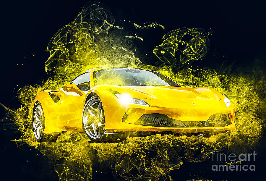 Ferrari F8 Spider Supercars 2020 Drawing by Marietta Beatty - Fine Art ...