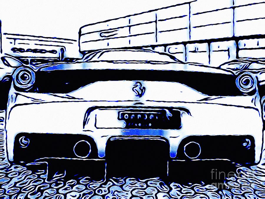 Ferrari Sketch Style Art 006 Digital Art by Douglas Brown - Fine Art ...