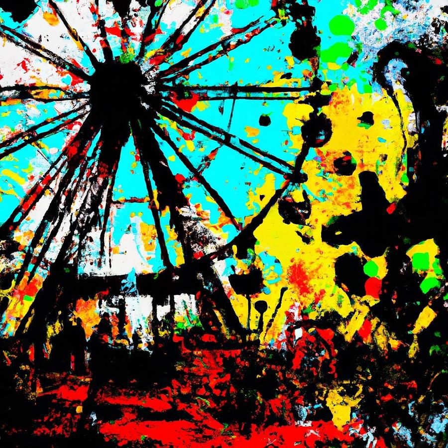 Ferris Wheel Digital Art by KxMx Lane - Fine Art America