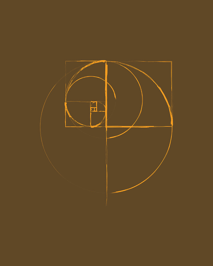Fibonacci Golden Ratio Circle Digital Art by Tadeuw Leean - Fine Art ...