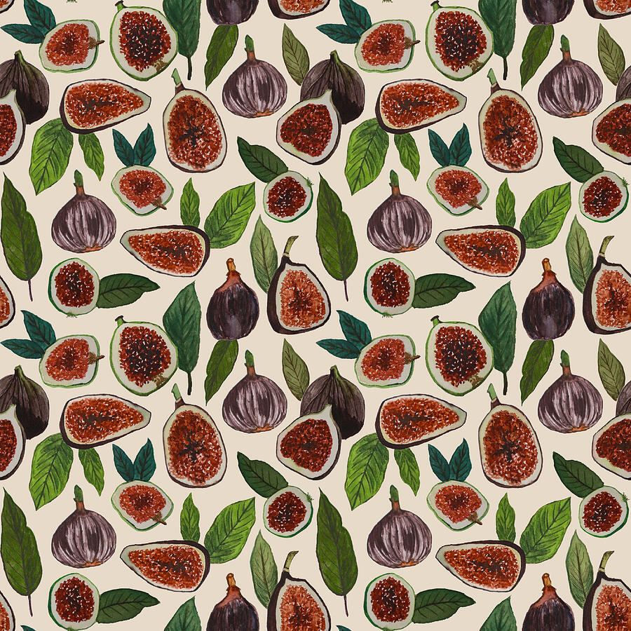 Fig Pattern Digital Art by Lauren Ullrich - Fine Art America