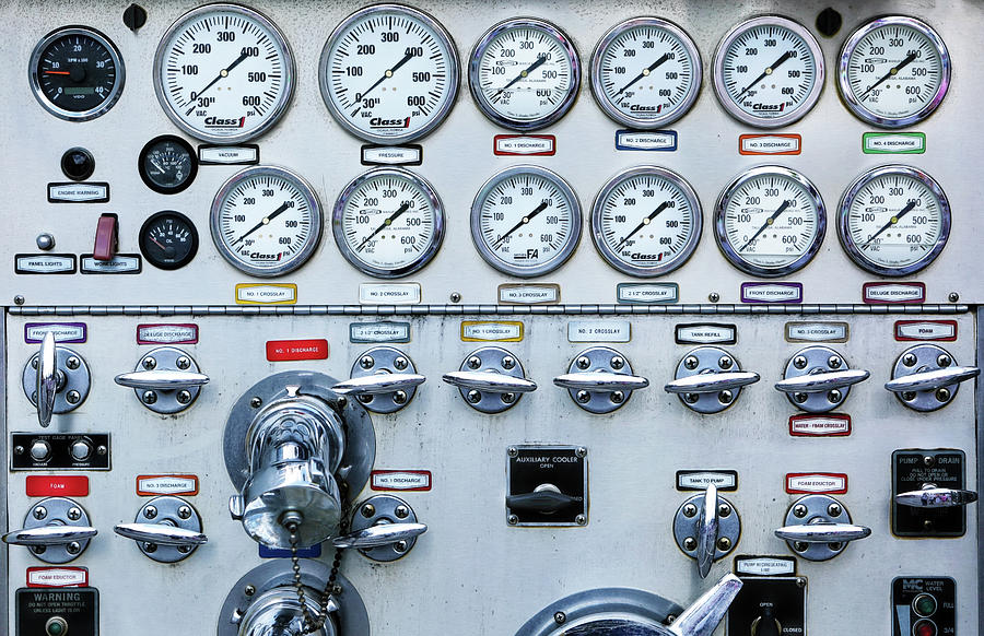 Fire engine dials Photograph by Wayne Taylor - Fine Art America