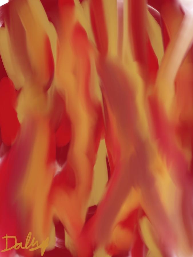 Abstract Fire Reflections Digital Art by Dalia Ganzel - Pixels