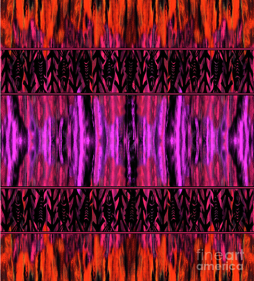 Fishbone Orange Painting by Marcella Muhammad - Fine Art America